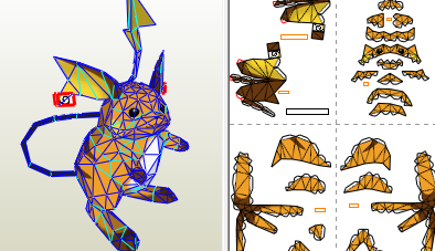 Raichu - pokemon en papercraft | 733.05 kB