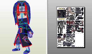 Obito mask - Naruto in pepakura .pdo