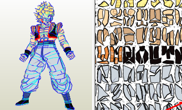 Gogeta 180 cm en papercraft | 2.02 MB