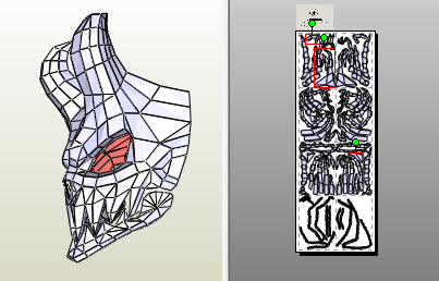 Devil skull mask in pepakura .pdo