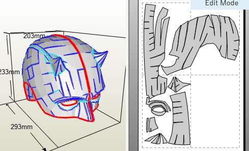 Mascara de Daredevil en papercraft | 261.18 kB