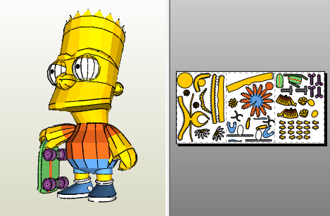 Bart Simpson Chibi Version en Papercraft | 719.40 kB